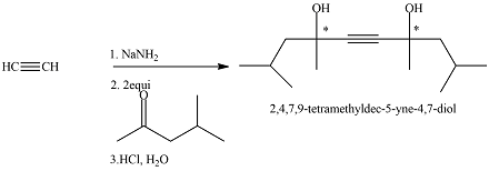 Following is the structural formula of Surfynol, a defoaming surfactant ...