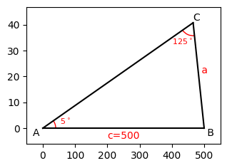 Find a side of a triangle from the following. | Homework.Study.com