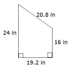 Find the area of the given trapezoid. | Homework.Study.com