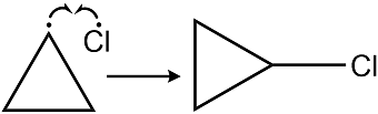Chlorocyclopropane can be prepared by free radical chlorination of ...