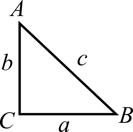 Solve the right triangle for the unknown sides and angles. Round values ...
