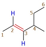 Name the following compound. A. trans-2-ethyl- 3-pentene B. trans-4 ...