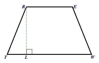 For the trapezoid below, what is the correct term for RL? A. Leg B ...