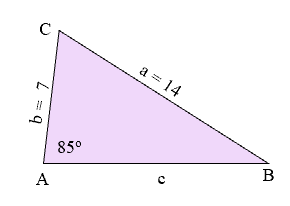 Use the Law of Sines and/or the Law of Cosines to solve the triangle. a ...