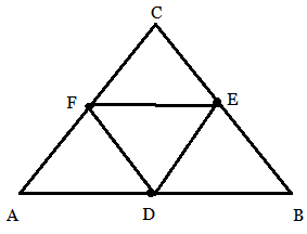 An equilateral triangle has side lengths of 10. If the consecutive ...