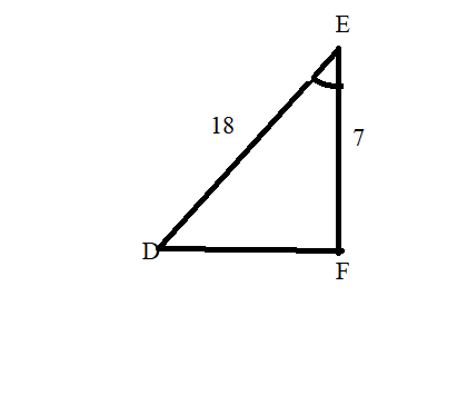 Calculate the value of angle E from the given triangle. | Homework ...