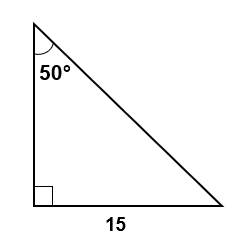 Find the area of the given triangle. Round the answer to the nearest ...