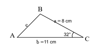Solve the triangle using the Law of Sines and/or the Law of Cosines ...