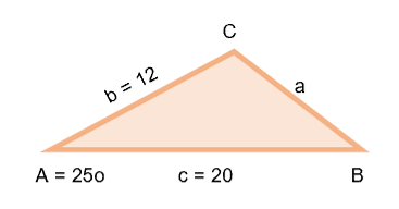 Use the Law of Cosines or the Law of Sines to find the missing parts of ...