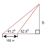 Find h as indicated in the figure. (Figure) | Homework.Study.com