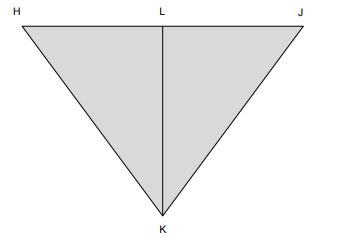 KL is an altitude of triangle HJK. The measure of angle H = (2x - 27 ...