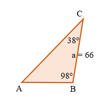 Consider a triangle ABC. Suppose that B = 98 degrees, C = 38 degrees ...