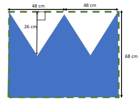 Find the area of the shaded portion. | Homework.Study.com