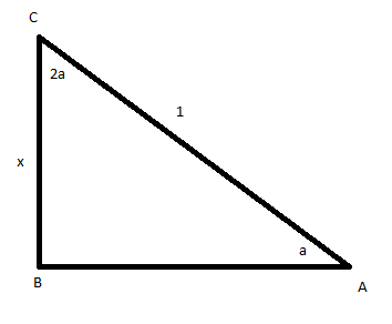 Using a right triangle, show how \cos (\frac{\pi}{6})= \frac{\sqrt{{3 ...