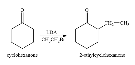 Synthesize the below compound from cyclohexanone and organic halides ...