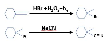 Draw the product of this series of reactions. If the reaction produces ...