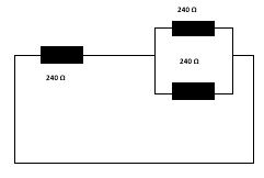 Three 240 ohms resistor can be connected together in four different ...