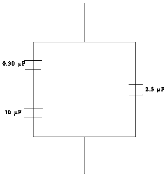 Given the combination of capacitors in the figure, find the total ...