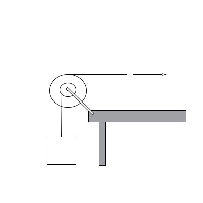 The pulley in the figure represents different pulleys with outer radius ...