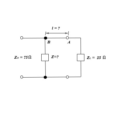 A 25 \Omega antenna is connected to a 75 \Omega lossless transmission ...