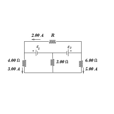 In the circuit below: a) Find the current in the 3.00 \Omega resistor ...