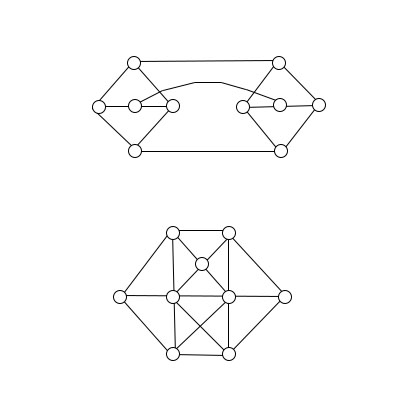Find a sub graph of K_{3,3} or K_5 in the two graphs below. | Homework ...