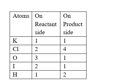 Balance the redox reaction where KClO3+I2+HCl produces ICl3 | Homework ...