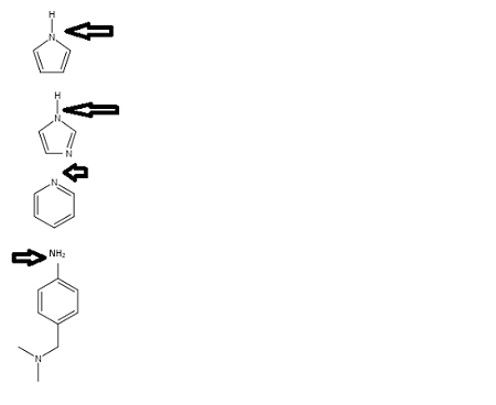 Label the most basic N in each compound. Identify which compound is the ...