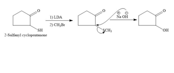 Show a retrosynthesis mechanism for cyclopentanol to 2-sulfanyl ...
