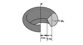 Determine the surface area and volume of the solid formed by revolving ...
