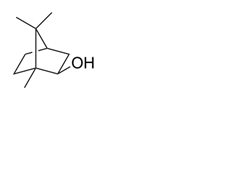 The structures of borneol and camphor are drawn in the boat ...