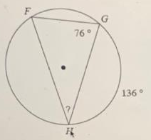 Find the measure of the angle indicated with a question mark ...