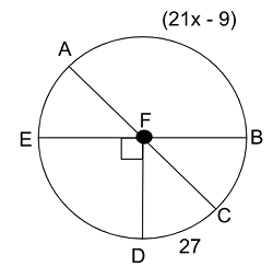 Find the value of x in arc AB. | Homework.Study.com