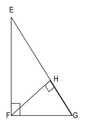 Find the missing length FH in the right triangle when EG = 19 and EH ...