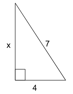 Use the Pythagorean theorem to find the indicated quantity. Give the ...