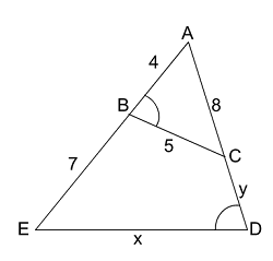 For the following diagram, show that appropriate triangles are similar ...
