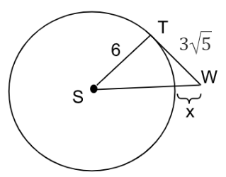 Given the circle below, solve for x. | Homework.Study.com