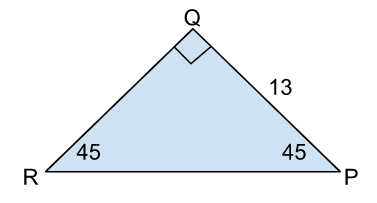 What is the exact (radical) value of QR? | Homework.Study.com