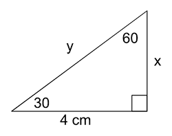 Find the length of x in the figure below. | Homework.Study.com