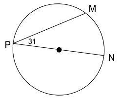Find the measure of arc MP. | Homework.Study.com