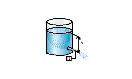 The tank shown in the figure is very large and open to the atmosphere ...