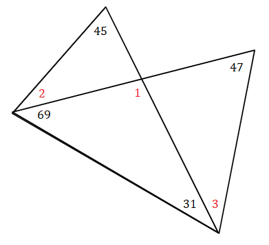 Find each measure. A) angle 1 B) angle 2 C) angle 3 | Homework.Study.com