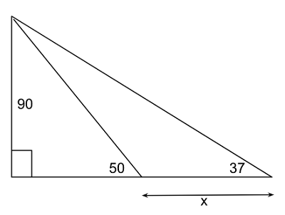 Find x correct to 2 decimal places. The triangle is not drawn to scale ...