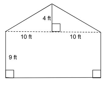 Find the area of the figure given length sides as shown. | Homework ...