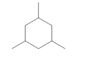 Draw 1,3,5-trimethylcyclohexane using a hexagon to represent the ring ...
