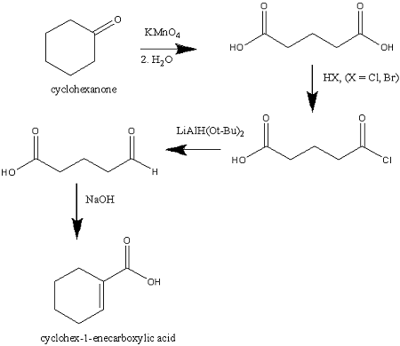 How would you synthesize the listed compound from cyclohexanone? More ...