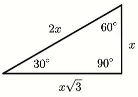 Use special right triangles to state the value of the six trigonometric ...