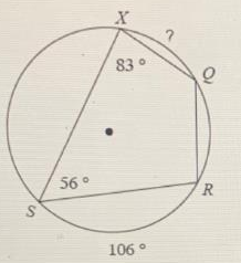Find the measure of the arc indicated with a question mark. | Homework ...