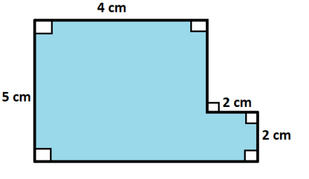 What is the area of the shaded region? (Answer is in cm^2). A) 24 B) 20 ...