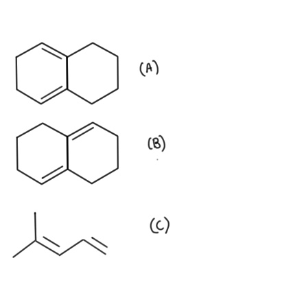 Which of the following dienes (a) (b) (c) in the figure have an s-cis ...